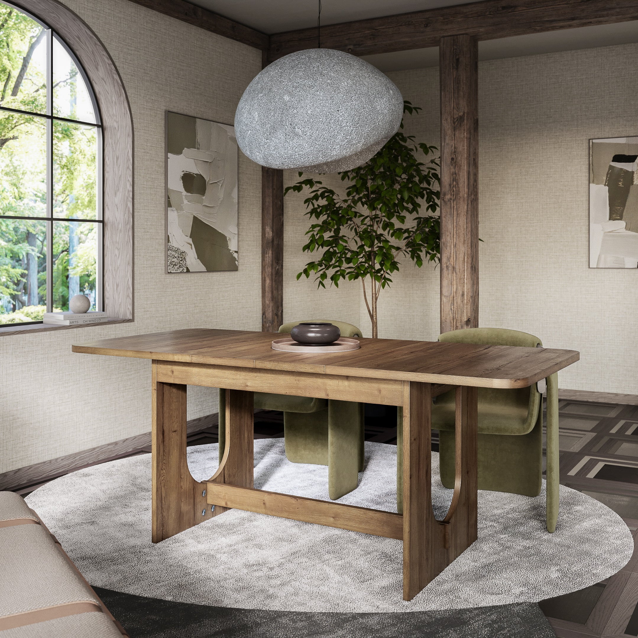 Teramo Dark Oak effect Dining table – Furneo