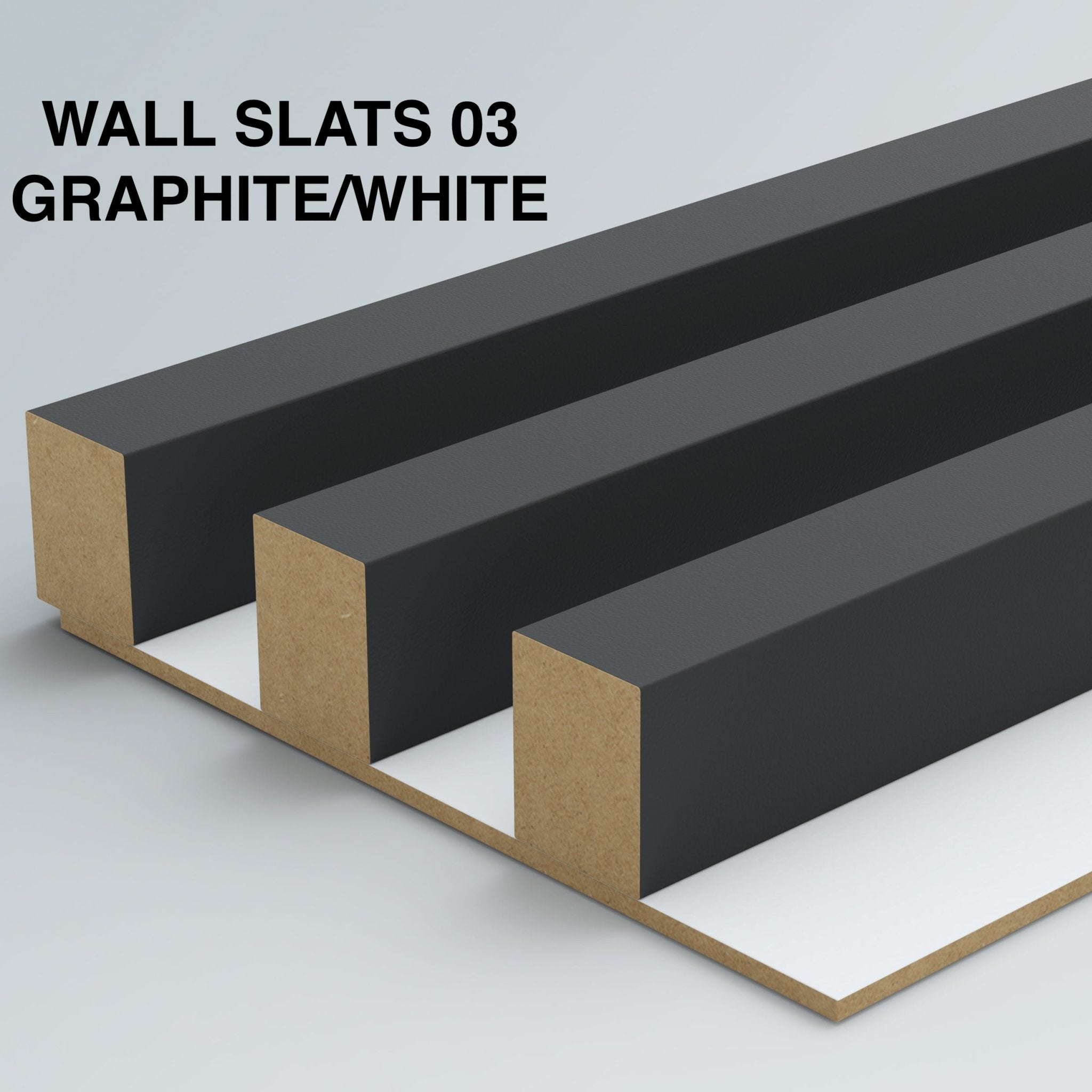 Wall panels 03 Graphite on White - – Furneo